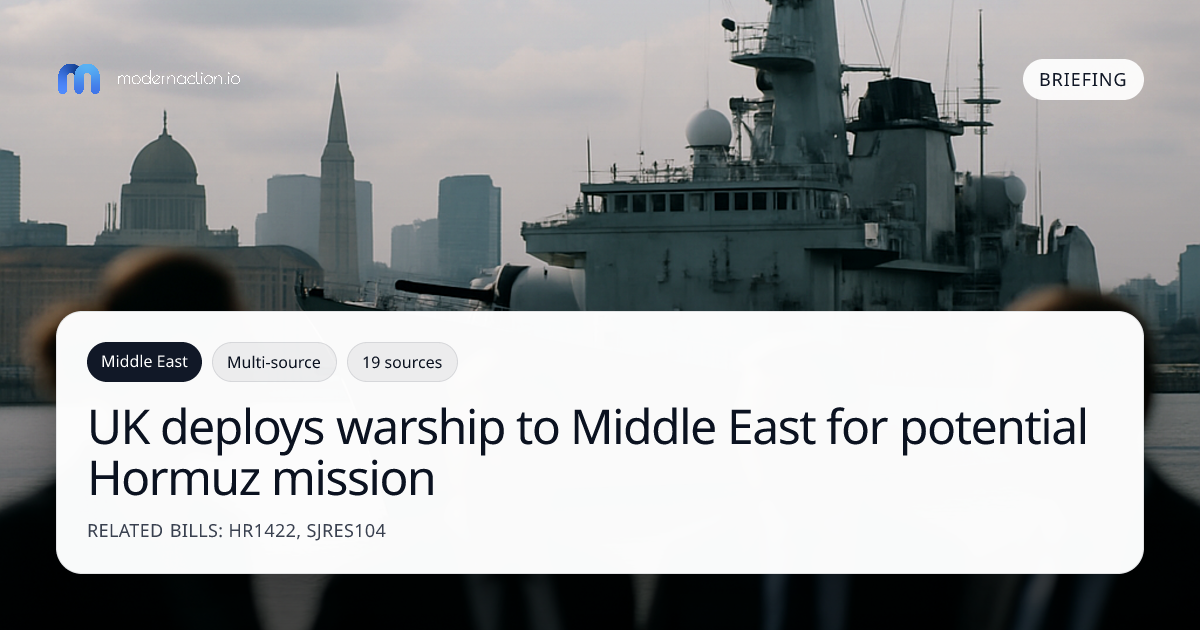 Uk Deploys Warship To Middle East For Potential Hormuz Mission